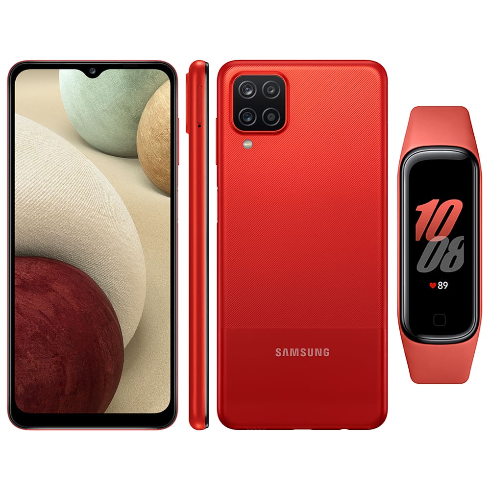 Celular smartphone samsung galaxy a12 vermelho | Pontofrio