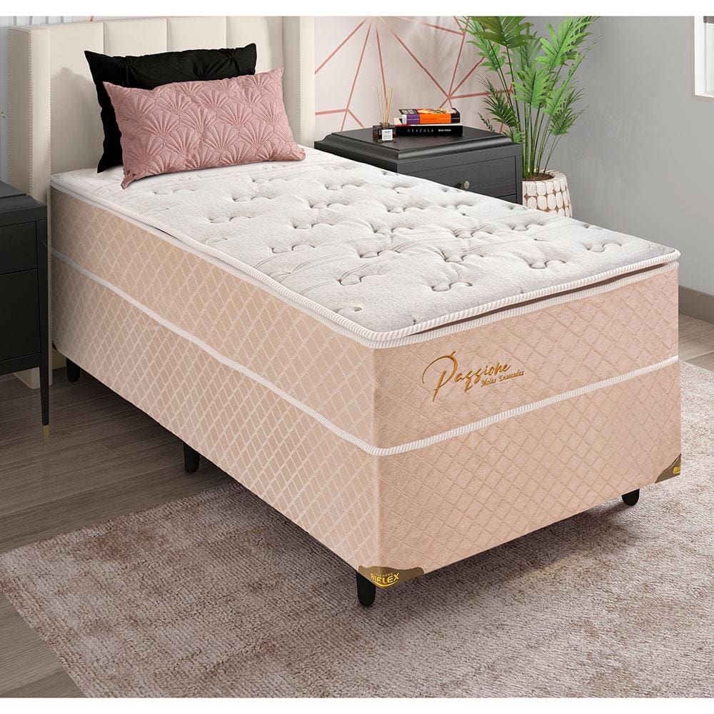 Cama box biflex solteiro com molas | Pontofrio