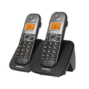 Telefone sem fio intelbras icon 4125122 ts5122 preto viva voz identif ...
