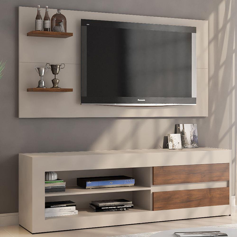 Rack com painel giz ate 55 polegadas off white seda viero moveis | Pontofrio