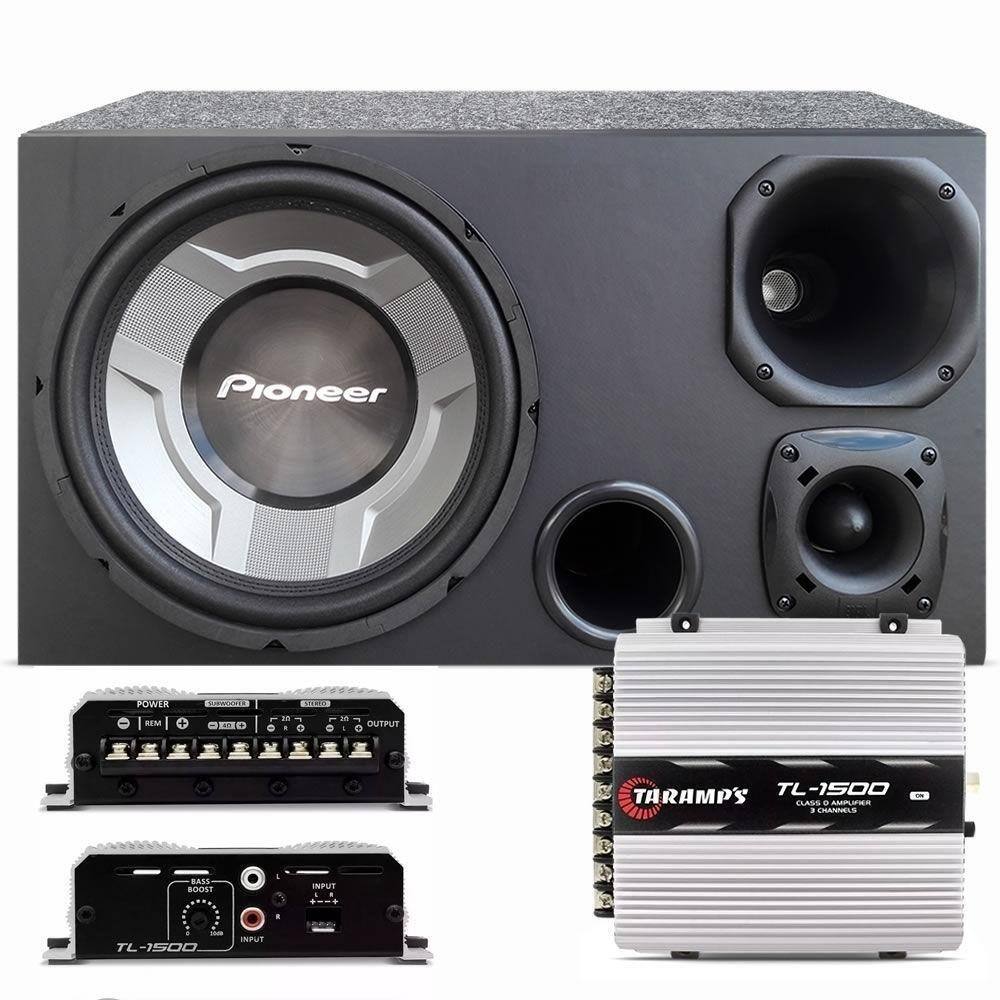 Caixa trio subwoofer pioneer driver e tweeter selenium | Pontofrio