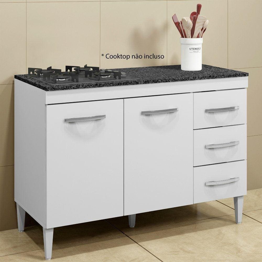 Balcao cooktop 4 bocas virtus kaiki moveis | Pontofrio