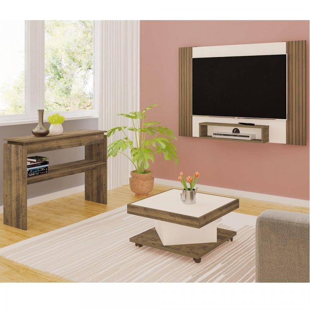 Painel cine artely pinho com off white | Pontofrio