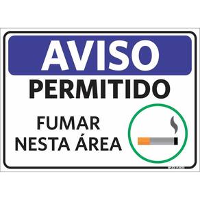 Placa permitido fumar | Pontofrio