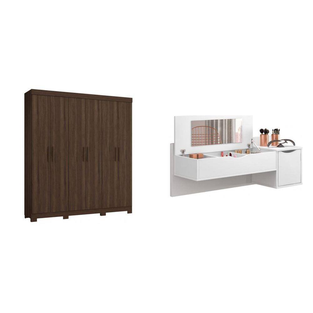 Guarda roupa casal com penteadeira embutida grande | Pontofrio