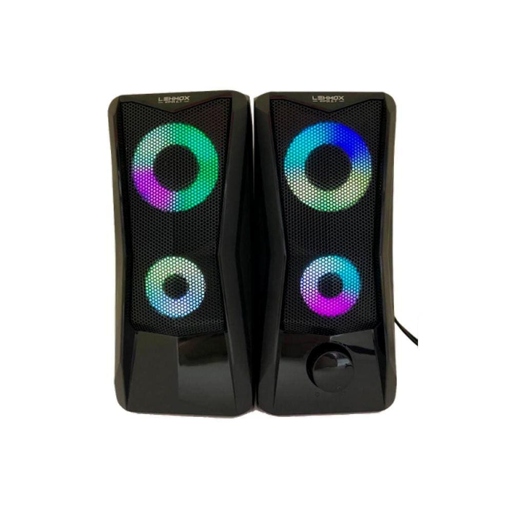 Caixa som gamer com led rgb notebook computador pc | Pontofrio