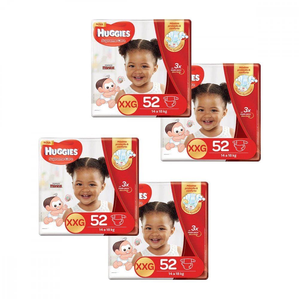 Kit fralda huggies supreme care xxg | Pontofrio