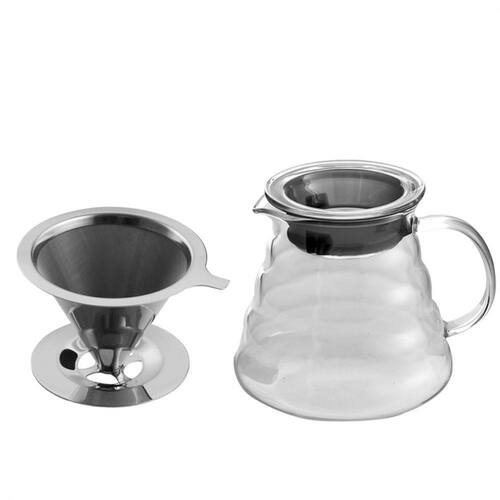 Kit Jarra Vidro e Filtro Café V60 | Ponto