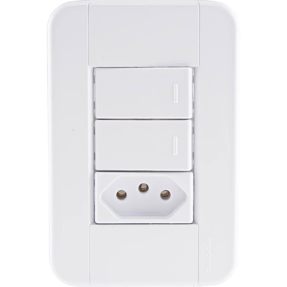 Tomada simples 4x2 2p t 20a 250v tablet branco tramontina | Ponto