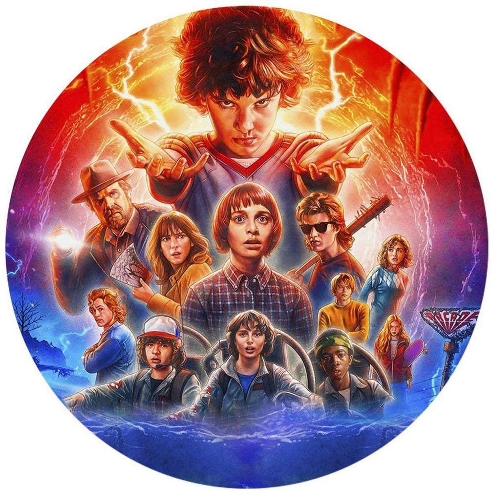 Painel redondo stranger things | Pontofrio