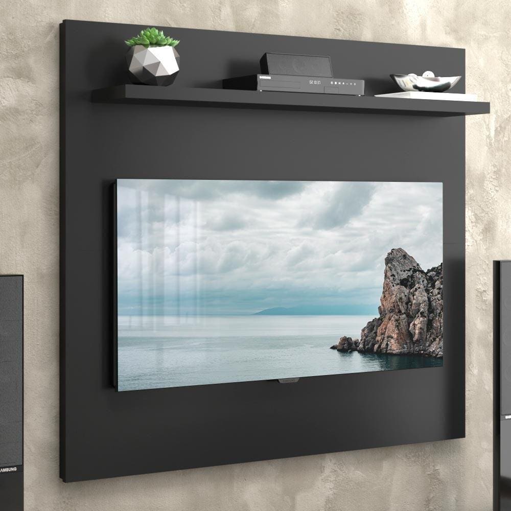 Painel preto acetinado tv | Pontofrio