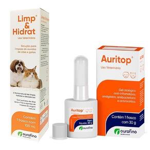 Kit otologico ourofino auritop 30g e limp hidrat 100ml ouro fino | Ponto