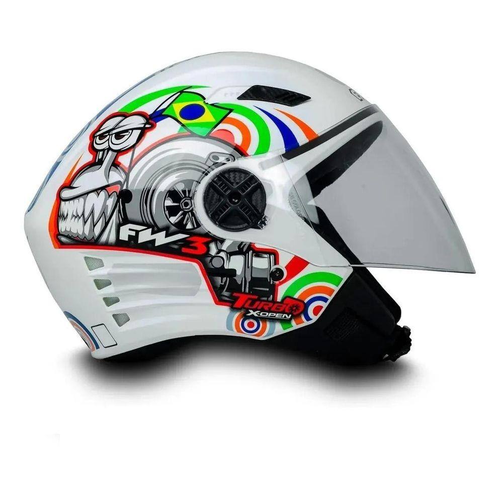 Capacete fw3 aberto branco | Black Friday Pontofrio