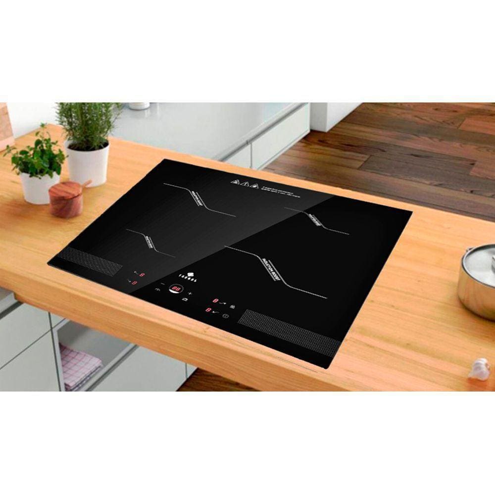 Fogao cooktop 4 bocas tronos inducao | Pontofrio