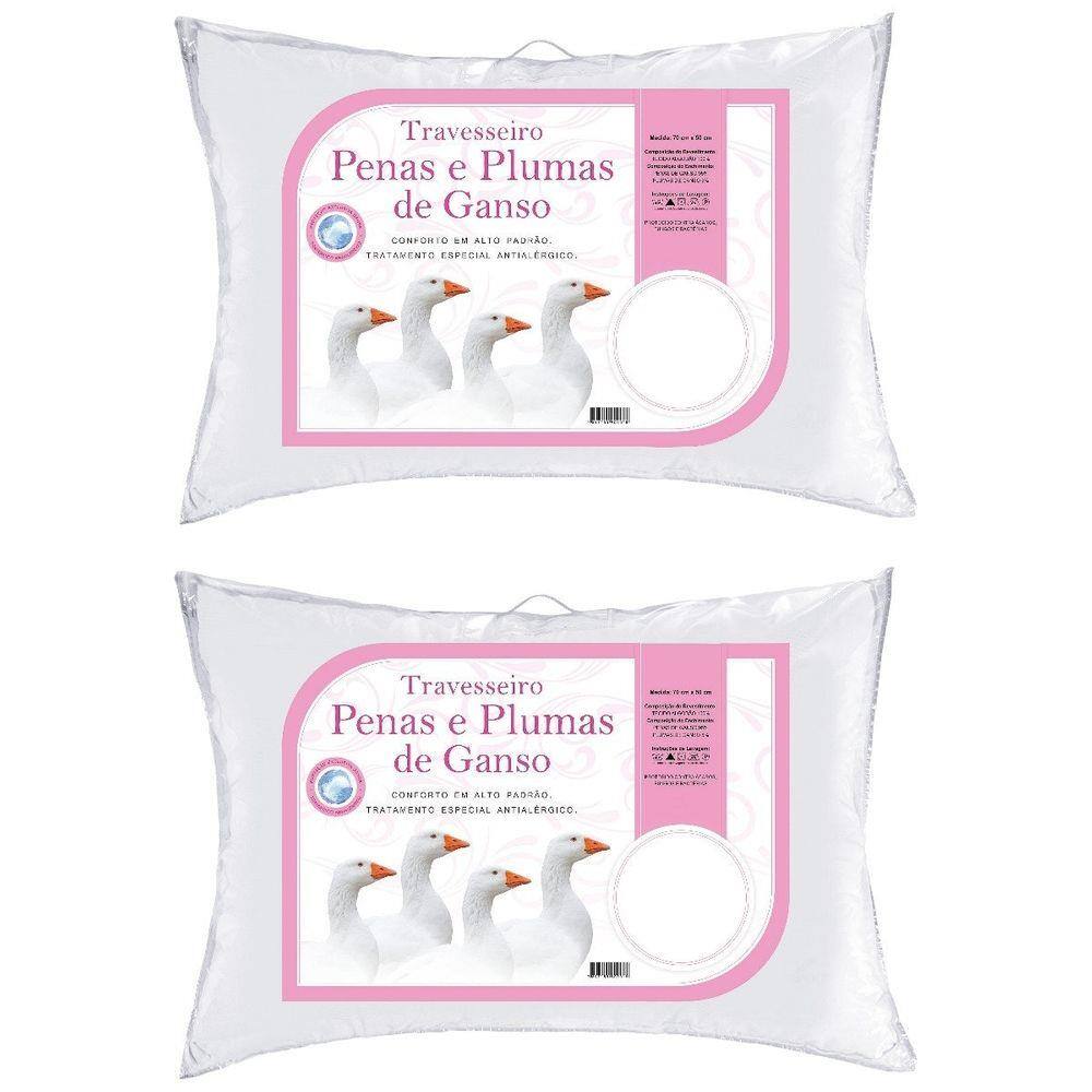 Travesseiro pluma ganso daune | Black Friday Pontofrio