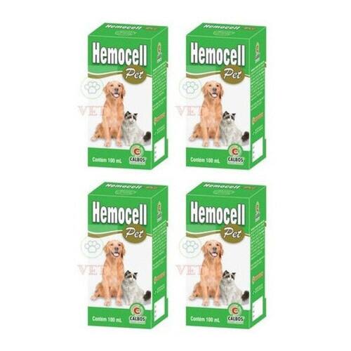 Kit 4 Hemocell Pet 100ml Recuperação Caes | Ponto