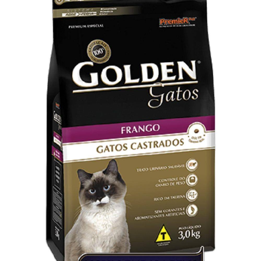 Racao golden gato adultos castrados sabor carne 1kg premier pet todas ...