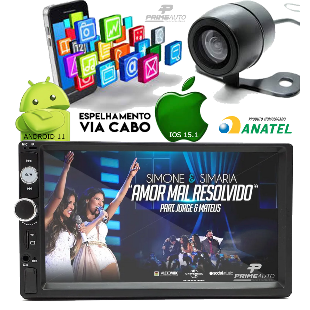 Central multimidia mp5 retratil 1din | Pontofrio