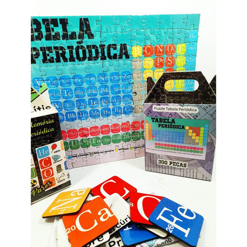 Tabela periodica com amostras dos elementos | Pontofrio