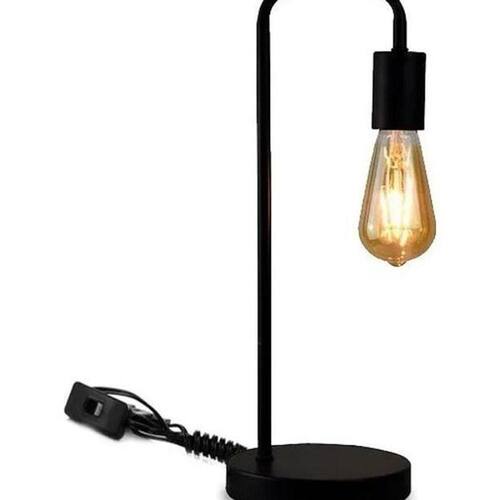 Luminaria De Mesa Retro Edison Preta | Ponto