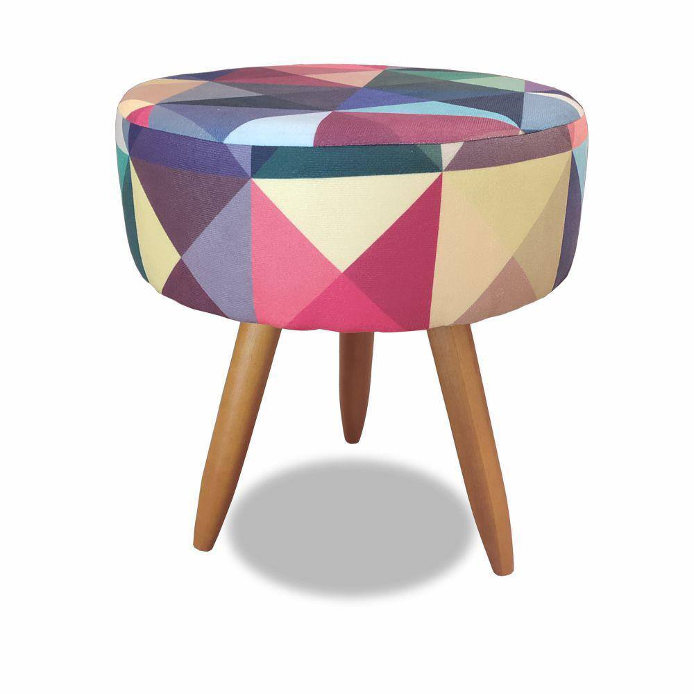 Puff redondo colorido | Pontofrio