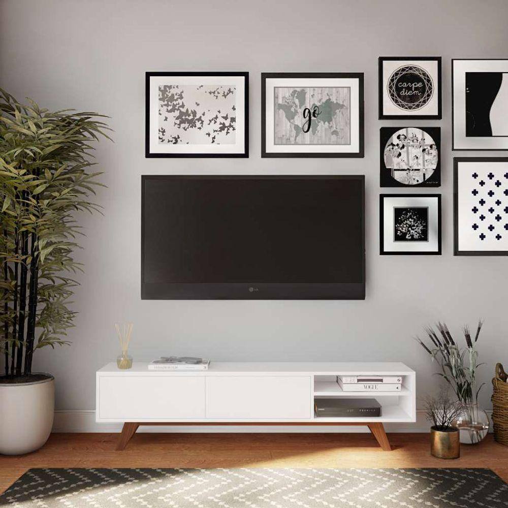 Rack marro e branco | Pontofrio