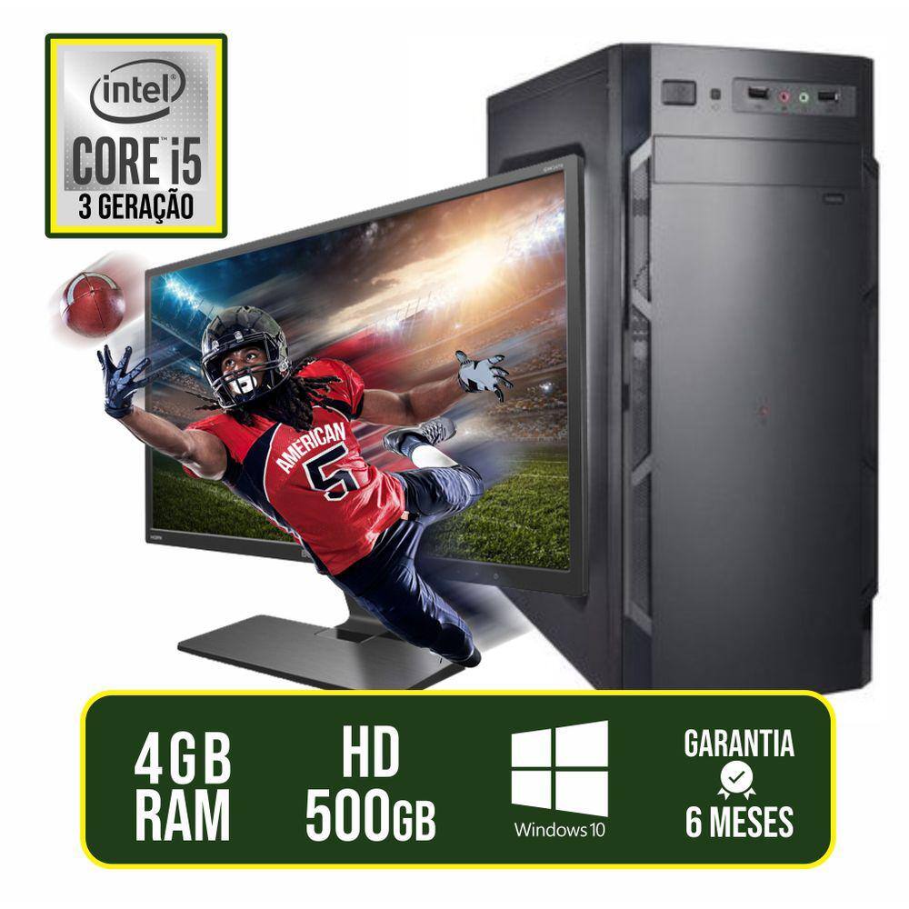 Computador completo facil intel core i5 terceira geracao 4gb hd 500gb monitor 19 hdmi led ...