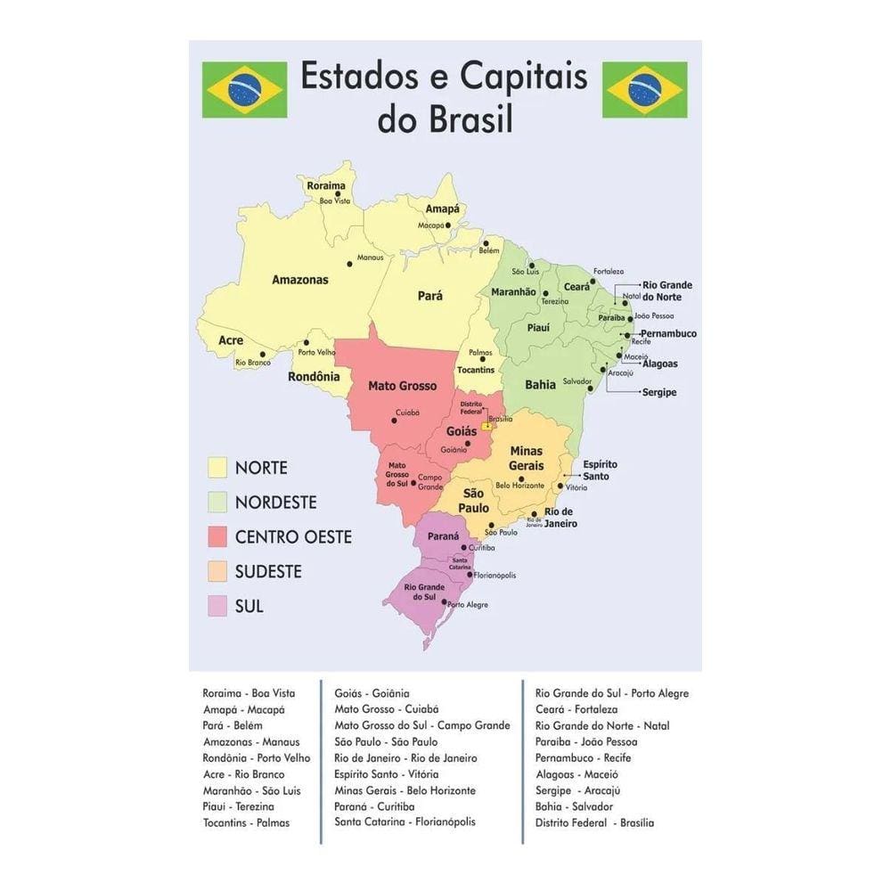 Mapa do brasil estados capitais | Pontofrio