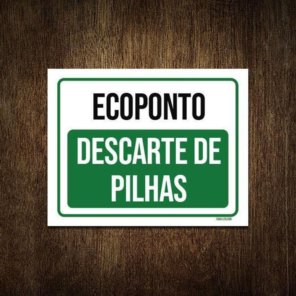 Placa Ecoponto Descarte de garrafa per | Pontofrio