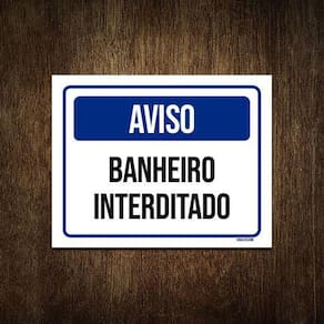 Placa interditado imprimir | Pontofrio