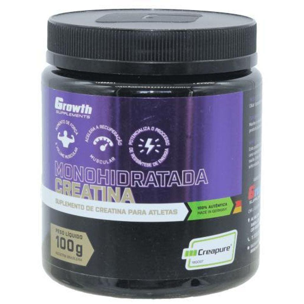 Tabela nutricional da creatina growth | Pontofrio