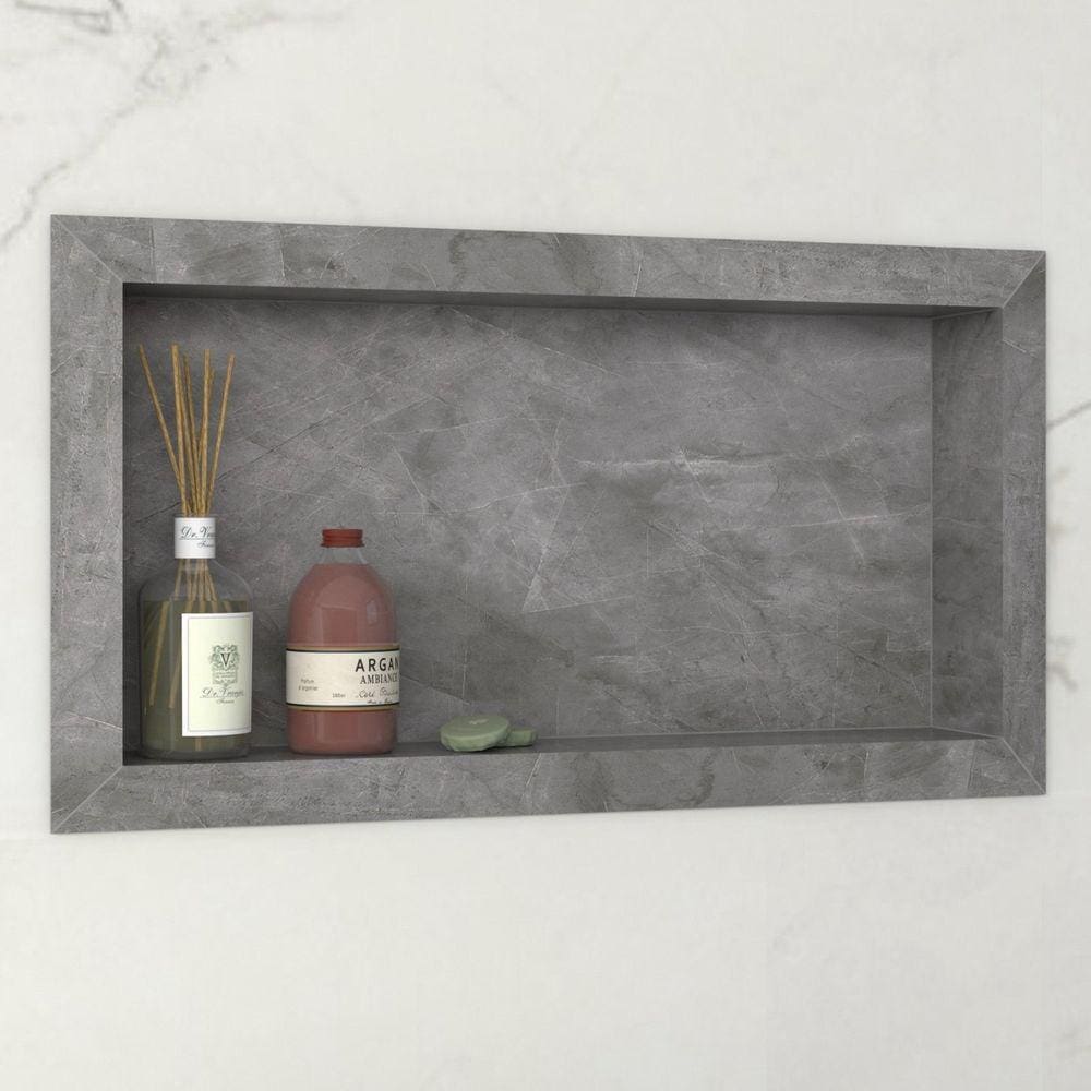 Nicho em porcelanato polido banheiro com prateleira vni | Pontofrio Nicho em porcelanato polido banheiro com prateleira vni | Pontofrio