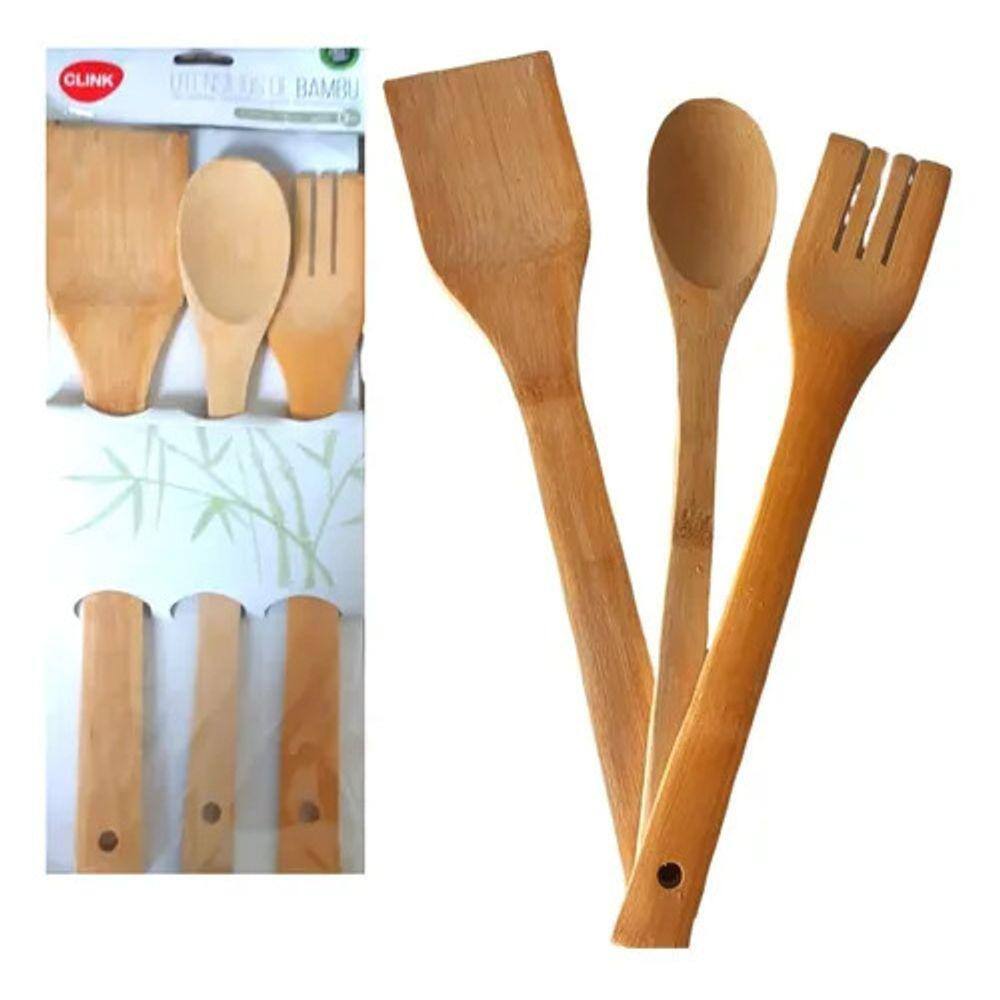 Kit colher de bambu | Pontofrio