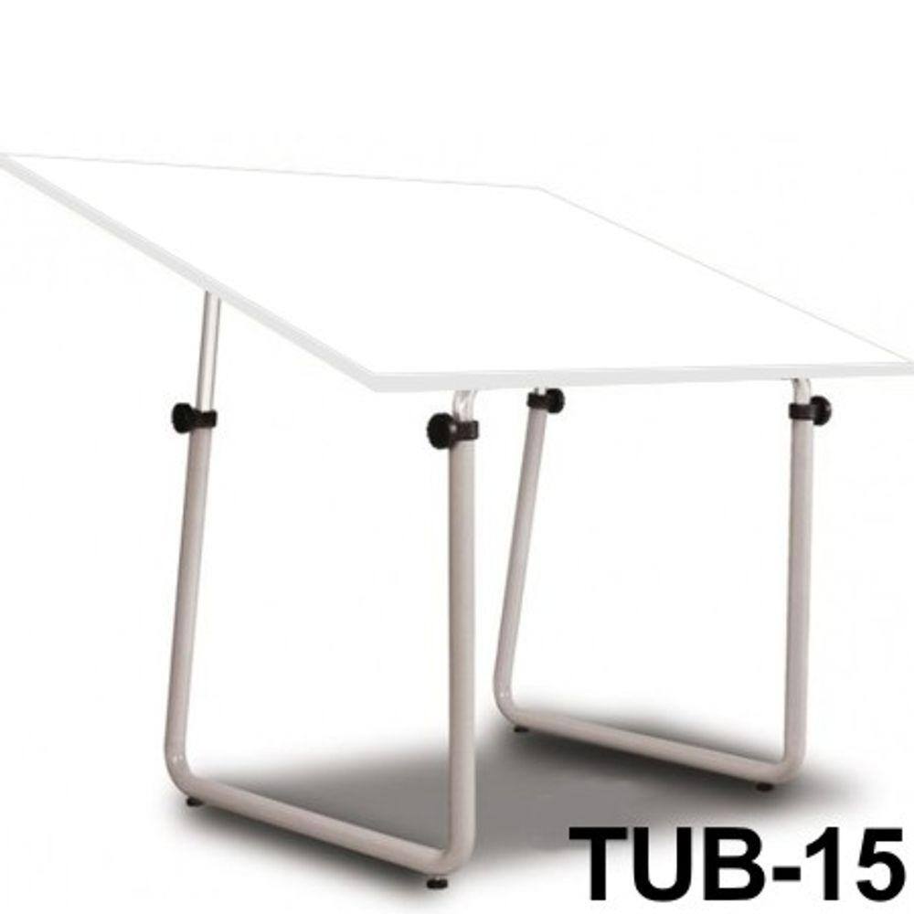 Mesa tubular tampo granito preta | Pontofrio