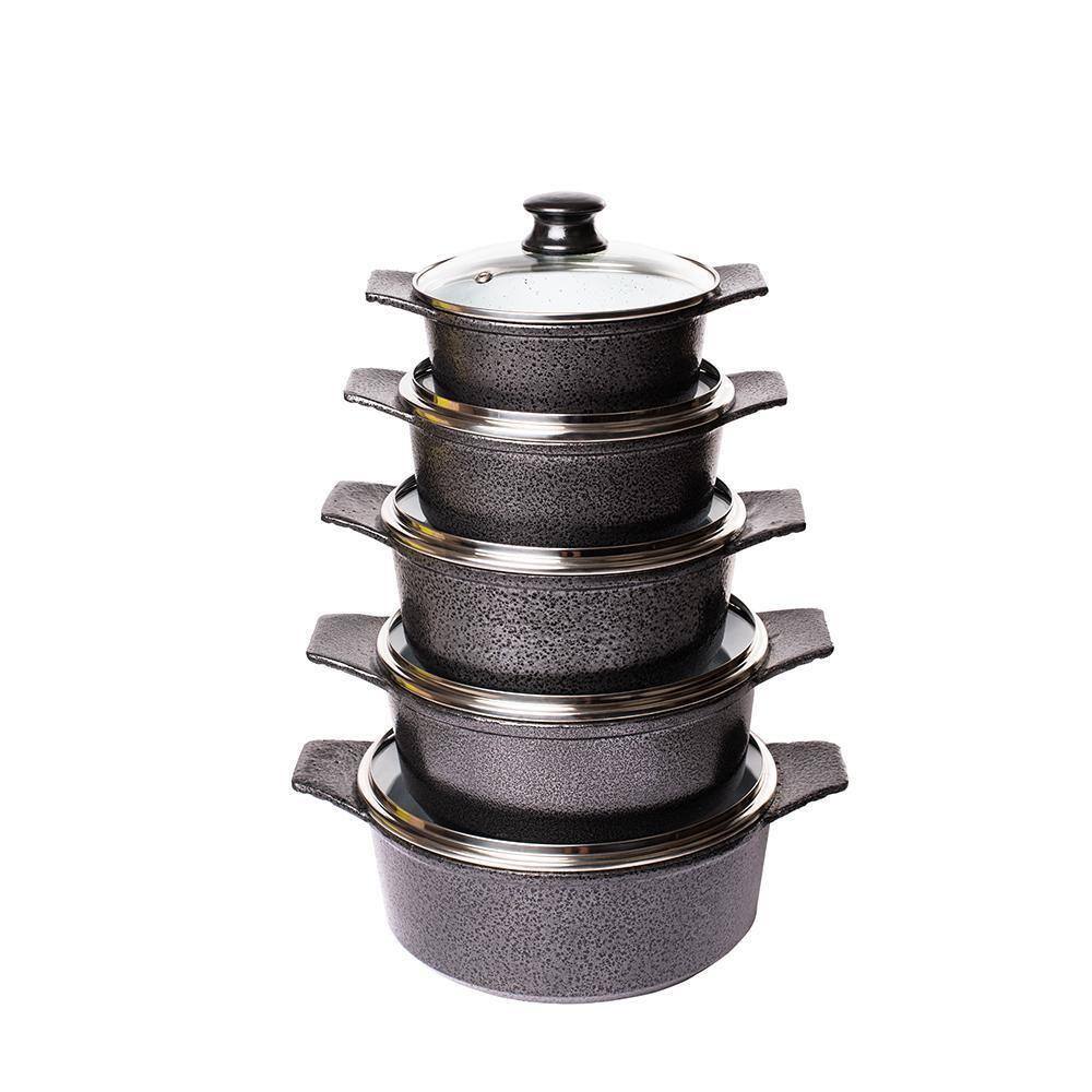 Jogo panela ceramica preta | Pontofrio