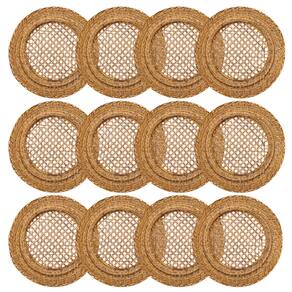 Mesa posta com sousplat rattan | Pontofrio