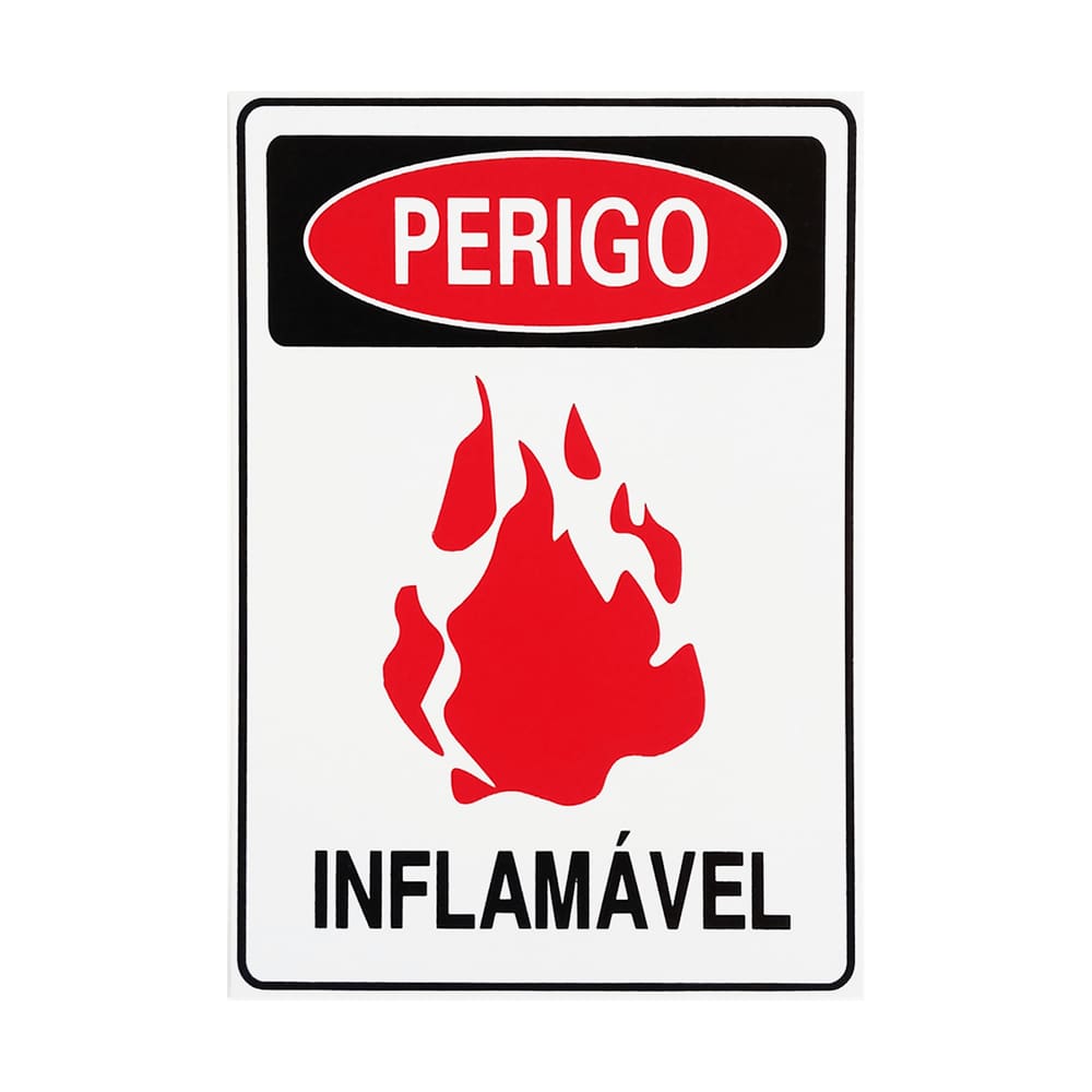 Placa perigo inflamavel | Pontofrio