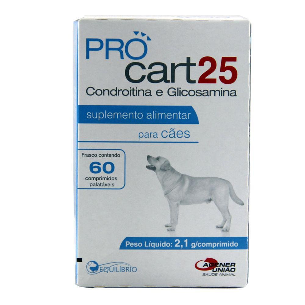 Pro cart 25 suplemento alimentar caes agener 60 comprimidos agener ...