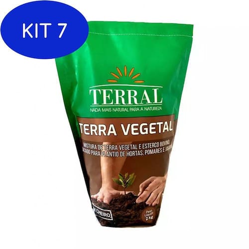 Kit 7 Terra Vegetal Com Esterco - 2Kg Terral | Ponto