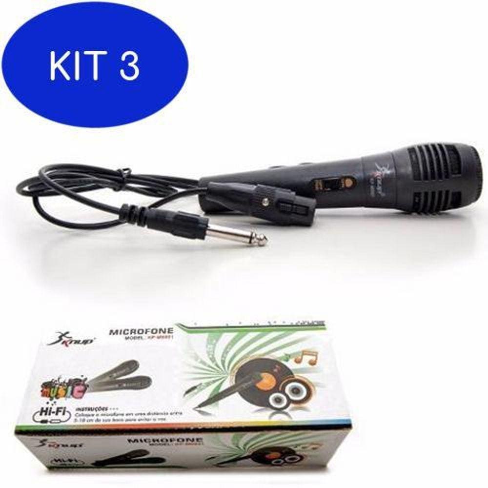 Kit microfone com fio profissional | Black Friday Pontofrio