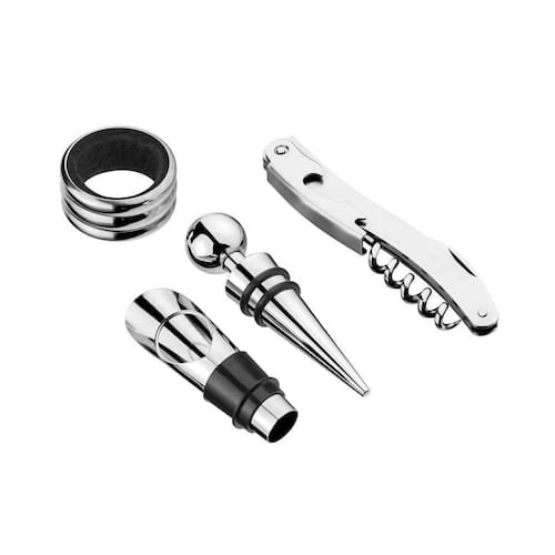 Kit Vinho Saca Rolha Rolha Inox | Ponto