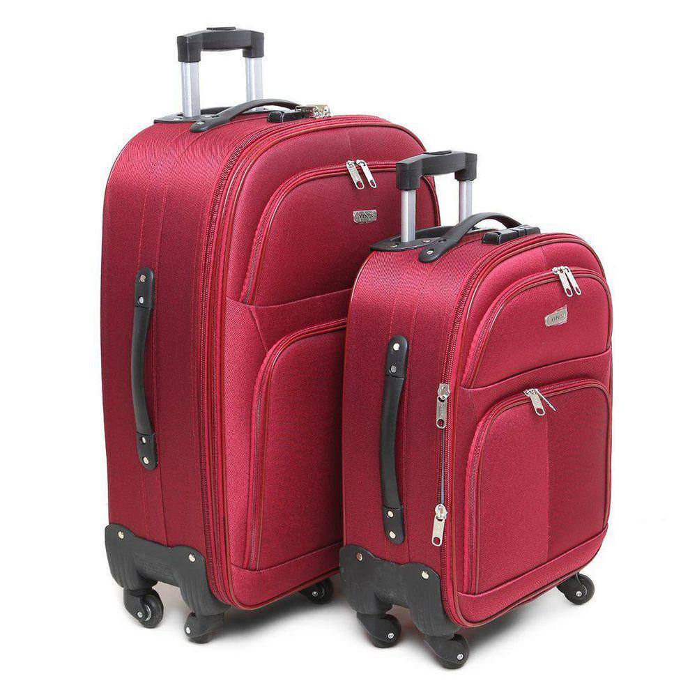 Kit Mala de Viagem Yins Brasil Cosmopolita YS21160RO M com Rodas Duplas ...
