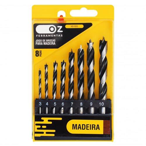 Kit Brocas 8 Pcs Para Madeira | Ponto