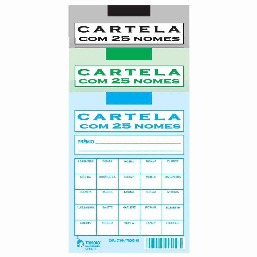 Cartela rifa tamoio 50 nomes | Pontofrio