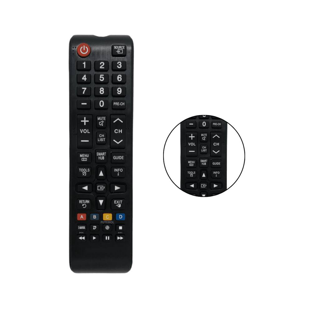 Controle remoto compativel com tv samsung smart hub fbg 7036 | Ponto