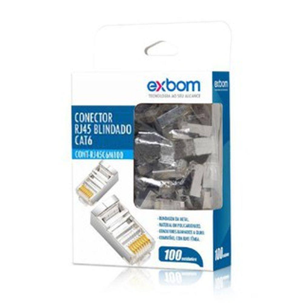 Conector blindado rj47 | Black Friday Pontofrio