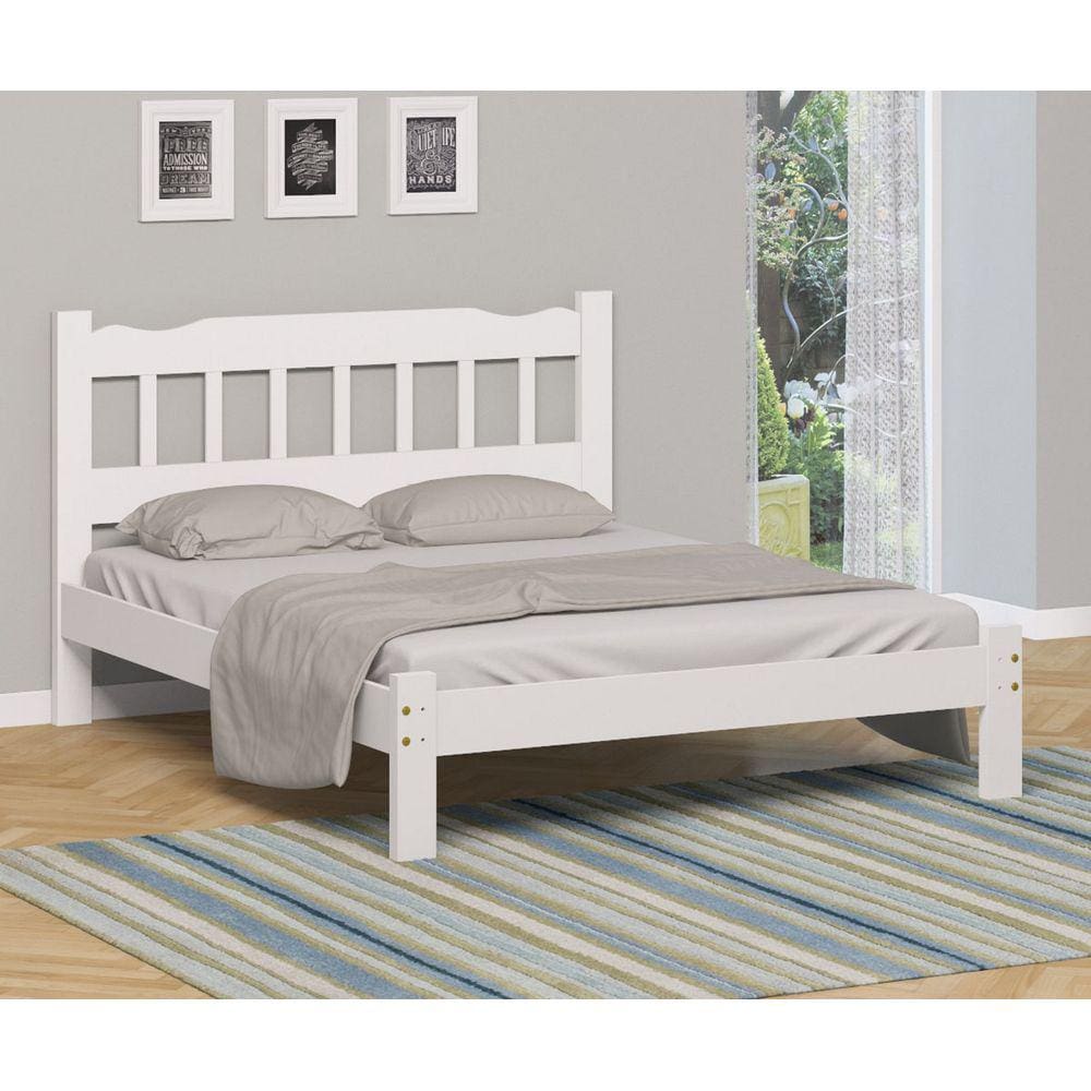 Cama queen size antares madeira macica angelim pedratauari imbuia | Ponto