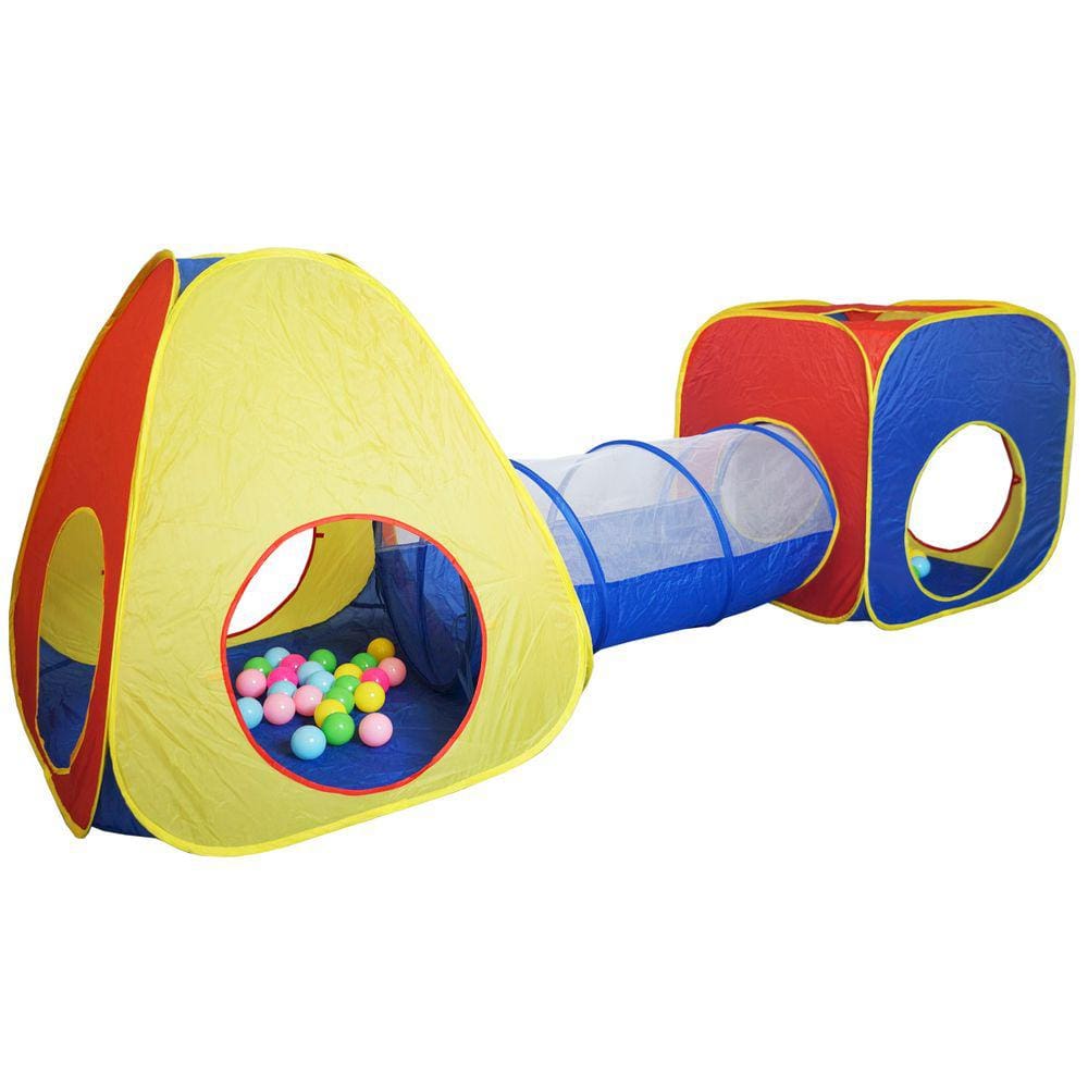 Barraca infantil 3 em 1 toca tunel 3x1 piscina bolinha cabana dobravel ...