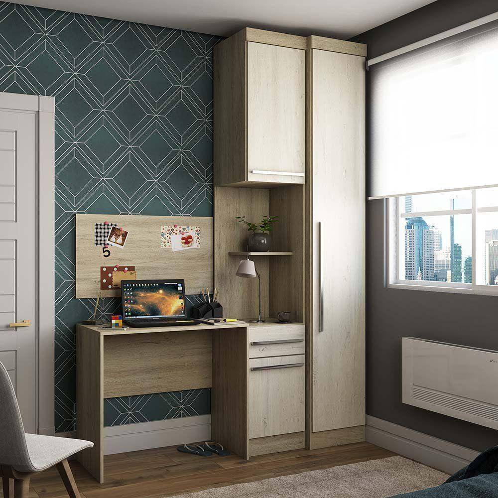 Guarda roupa com painel tv modurado | Pontofrio