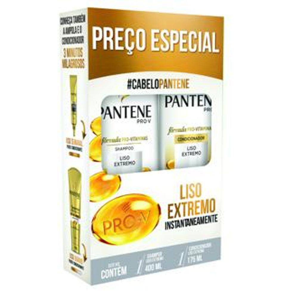 Kit pantene liso extremo shampoo 400ml condicionador 175ml | Black Friday Pontofrio
